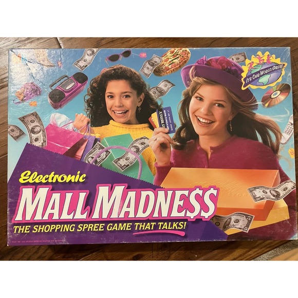 Milton Bradley | Games | Vintage 996 Electronic Mall Madness Board Game ...